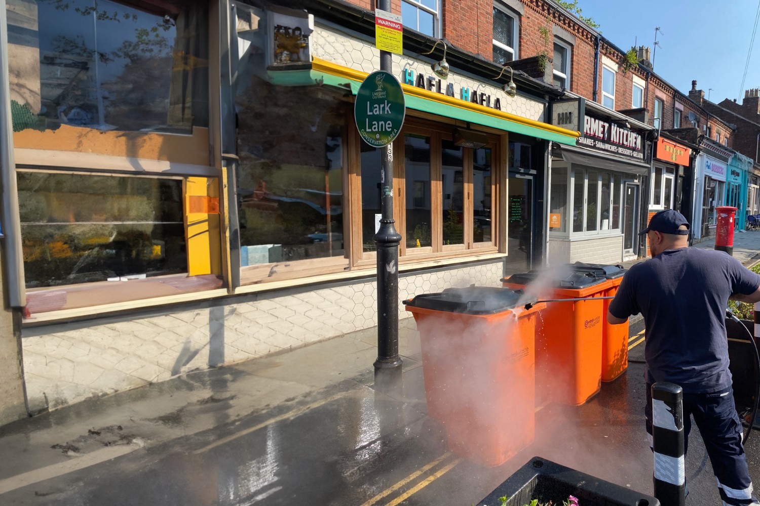 Jet Washing Commercial Bins - Central Waste